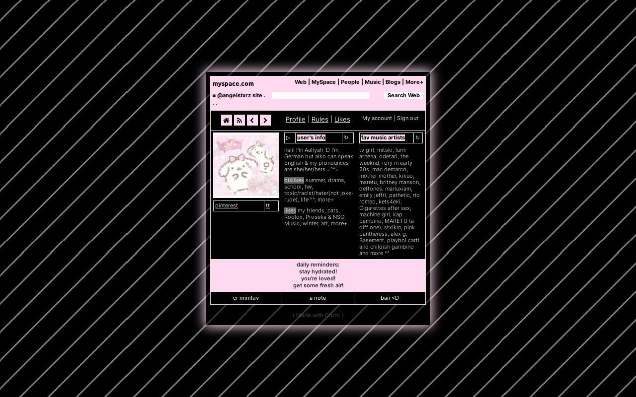 interactive cutecore carrd (pink)